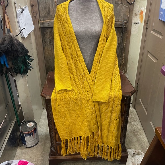 Moda International | Sweaters | Yellow Moda International Cardigan ...